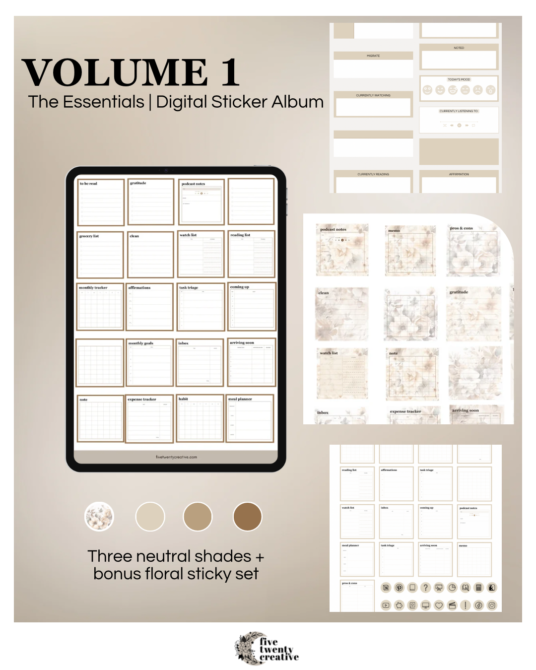 Digital Sticker Album | Vol. 1: The Essentials – Five Twenty Creative